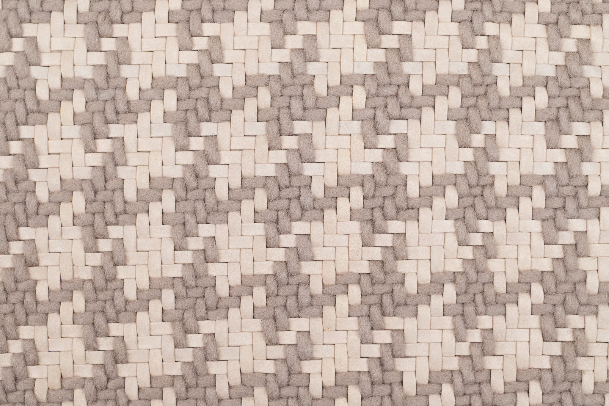 Lance Woven Leather | Moonbeam and Cement