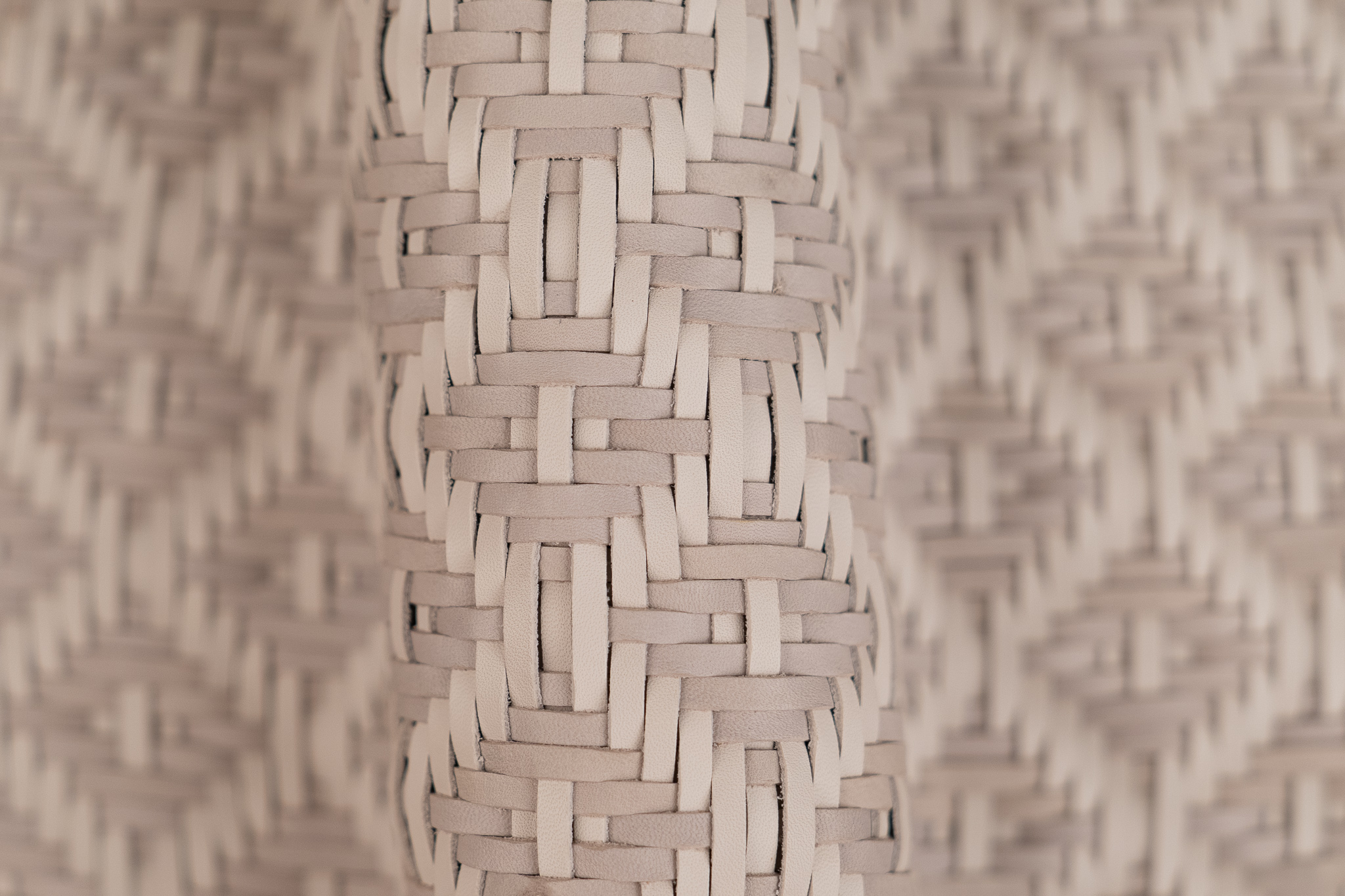 Lance Woven Leather | Moonbeam and Ivory